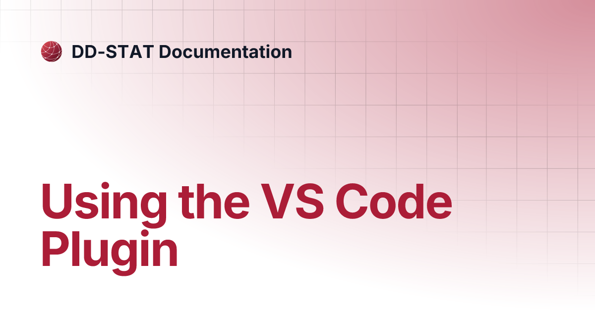 Using the VS Code Plugin | DD-STAT Documentation